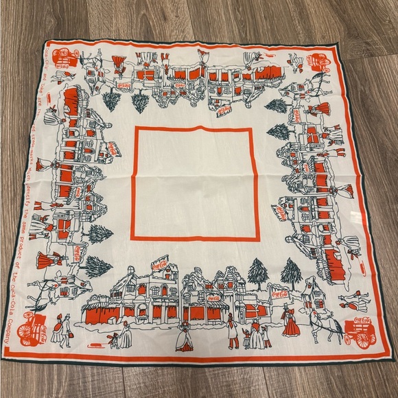 Coca Cola | Accessories | 979 June Critchfield Cocacola Scarf 21 X 21 ...